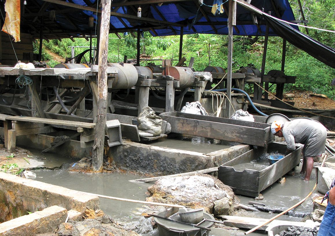 The situation of the ASGM mining site located in the remote area of ...